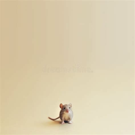 Minimalistic Portraits A Photorealistic Fantasy Of A Cute Mouse Stock Illustration
