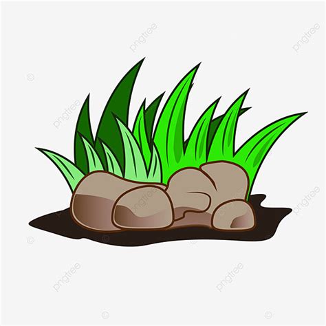 Stone Cartoon Clipart Hd Png Grass Cartoon With Stone Grass Cartoon
