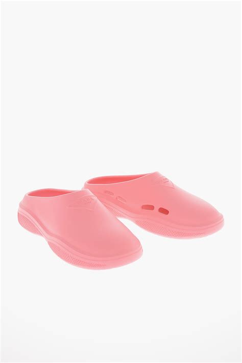 Prada Rubber Mellow Flat Mules Women Glamood Outlet