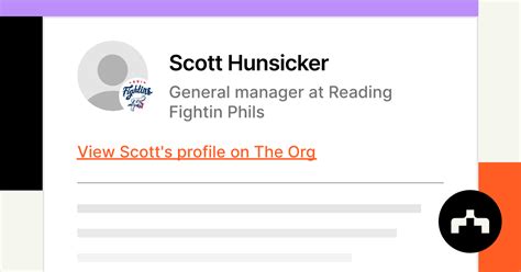 Scott Hunsicker General Manager At Reading Fightin Phils The Org