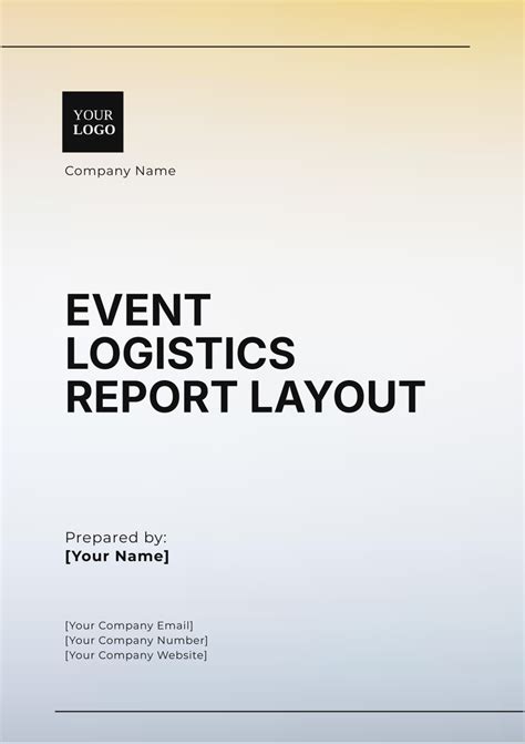 Free Event Logistics Report Layout Template To Edit Online