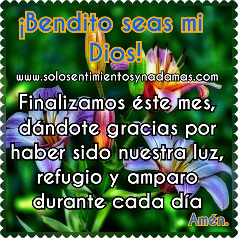 ¡bendito Seas Mi Dios Solo Sentimientos Y Nada Mas