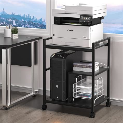 Lerliuo Printer Stand With Charging Station And Usb Ports