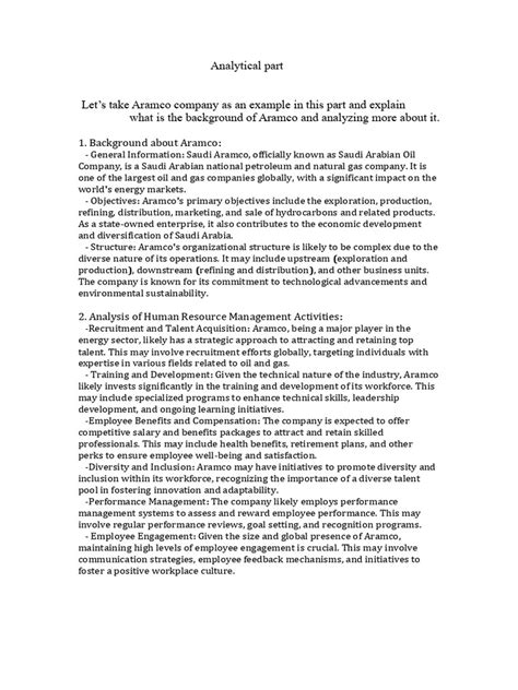 Analytical Part Pdf