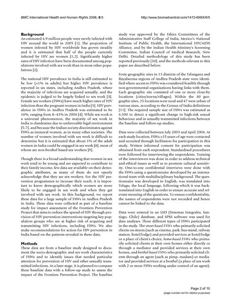 Solution Demography And Sex Work Characteristics Of Female Sex Workers