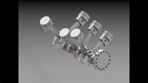 V6 Engine Modelling And Rendering In Solidworks Youtube