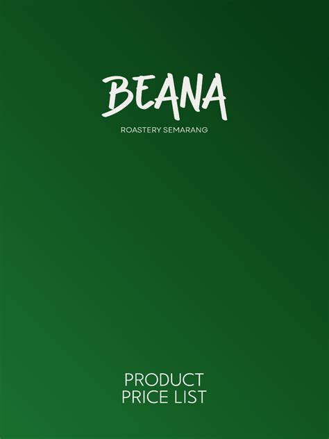 Price List Beana New 20240102 Pdf