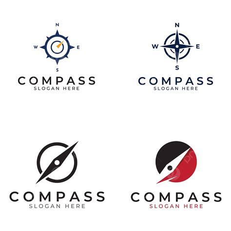 Vector Illustration Template Of A Compass Logo Providing Directional Guidance And Orientation