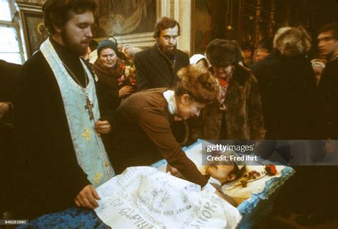 Russian Orthodox Funeral Service Held Inside The Church Of Saint