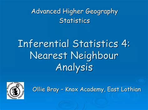 Ppt Inferential Statistics 4 Nearest Neighbour Analysis Powerpoint Presentation Id 392825