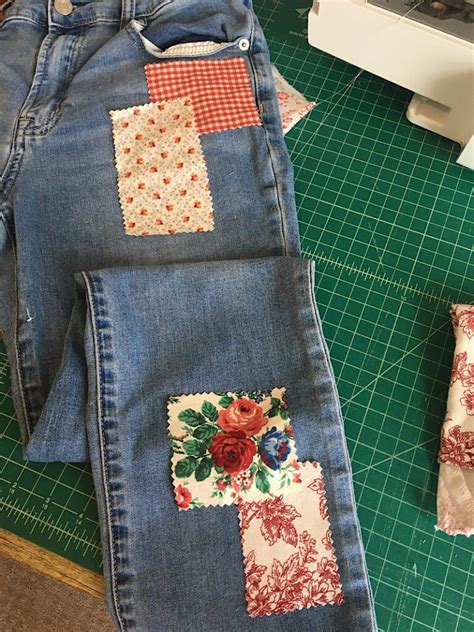 How To Sew Patches On Jeans Diy Patchwork Pants