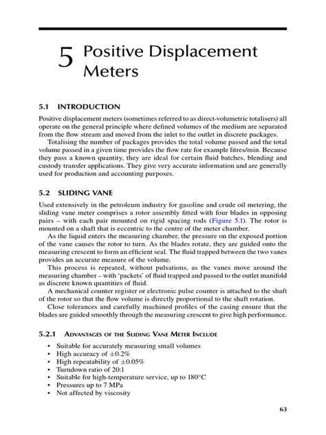 Positive Displacement Meters Download Free Pdf Pump Flow Measurement