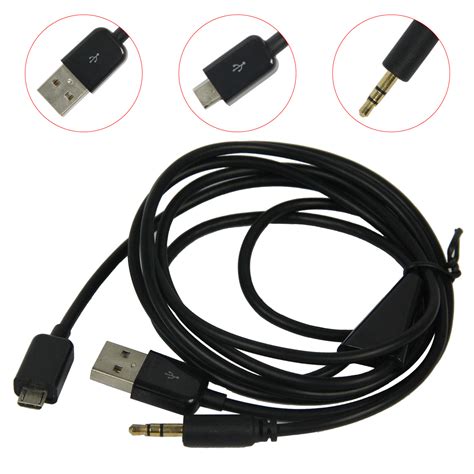 Micro Aux To 3 5mm Jack Usb Car Audio Cable For Samsung S6 S7 Xperia