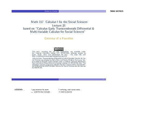 Math 157 Lecture 21 Extrema Of A Function Notes Studocu