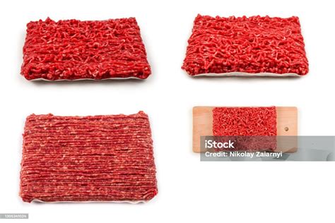 Gehacktes Fleisch Isoliert Auf Weißem Hintergrund Stockfoto Und Mehr Bilder Von Burger Burger