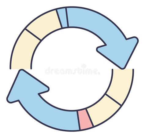 Circular Arrows Cycle Process Flow Icon Stock Vector Illustration Of
