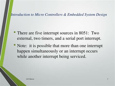 Ppt Introduction To Micro Controllers And Embedded System Design
