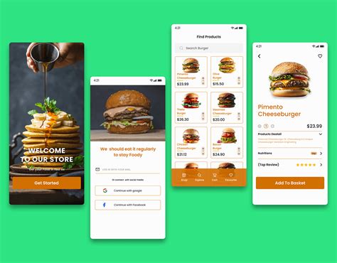 Food App Mobile Ui Design Behance