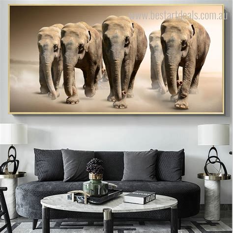 Buy African Wild Elephant Canvas Print Wall Art Decor