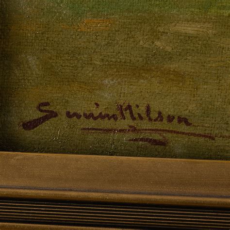 Severin Nilson Oil On Canvas Signed Bukowskis