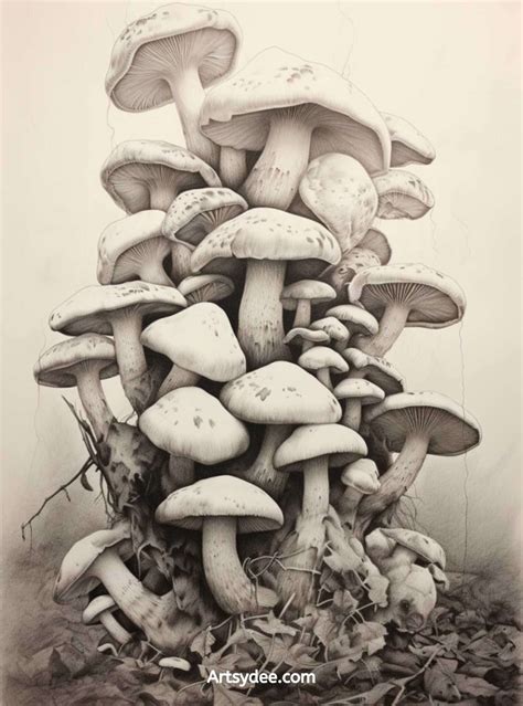 30 Easy Mushroom Drawing Ideas For Your Sketchbook Artsydee