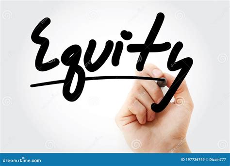 Equity Text With Marker Business Concept Background Stock Image