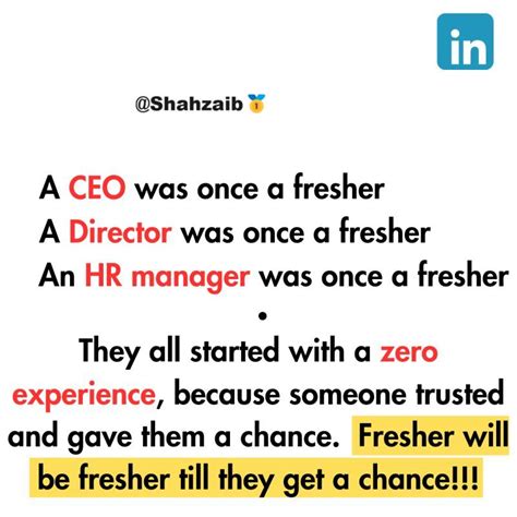 Freshers Support Opportunity Kindness Hr Recruiters Linkedin