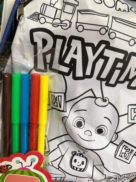 Cocomelon Coloring Backpack Hobbies And Toys Toys And Games On Carousell