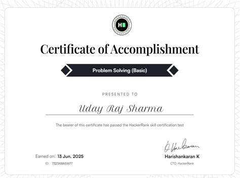 Hackerrank Problemsolving Certification Developerjourney Brainstorming Techskills
