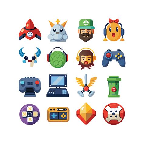 Gaming Icon Set Illustrationgaming Icon Set Illustration 47568841