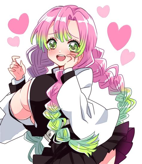 Sukoyaka 100hituzi Kanroji Mitsuri Kimetsu No Yaiba Commentary Request Highres 1girl