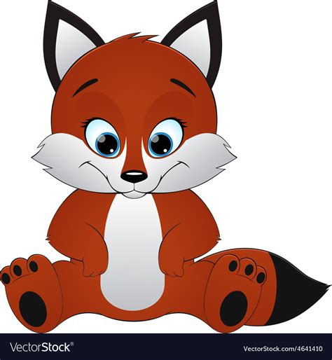 Cute Fox Royalty Free Vector Image Vectorstock