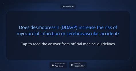 Does Desmopressin Ddavp Increase The Risk Of Myocardial Infarction Or