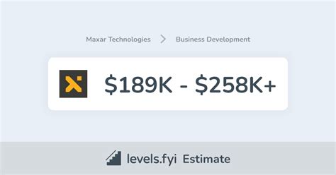 Maxar Technologies Business Development Salary 189k 258k Levels Fyi