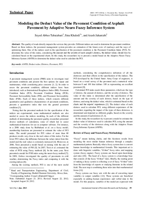 Pdf Modeling The Deduct Value Of The Pavement Condition Of Asphalt Pavement By Adaptive Neuro
