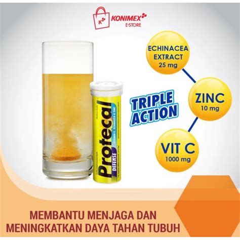 Jual Protecal Defense Effervescent Vitamin C Zinc Shopee Indonesia
