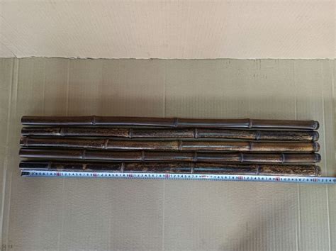 和歌山産 紀州 黒竹5本長さ80cm 直径25mm前後 のれん棒 素材 メルカリ