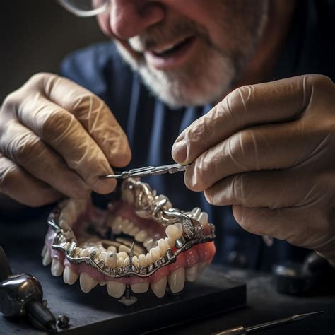 Premium Ai Image A Man Is Cutting Teeth With A Toothbrush