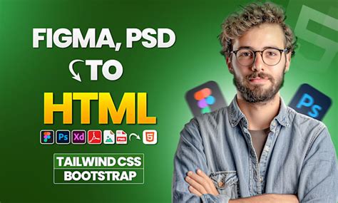 Convert Figma To Html Psd To Html With Bootstrap Or Tailwind Css Responsive By Devshohel23 Fiverr