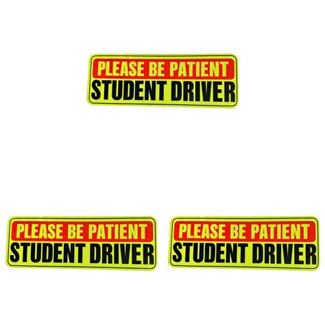 Student Driver Practice Reflective Sticker Car Novice Grid Car Sticker