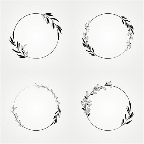 Frame Design Floral Botanical Set Vector 10519843 Vector Art At Vecteezy