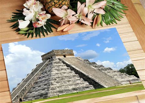 Laminated Placemat Mexico Chichen Itza Etsy
