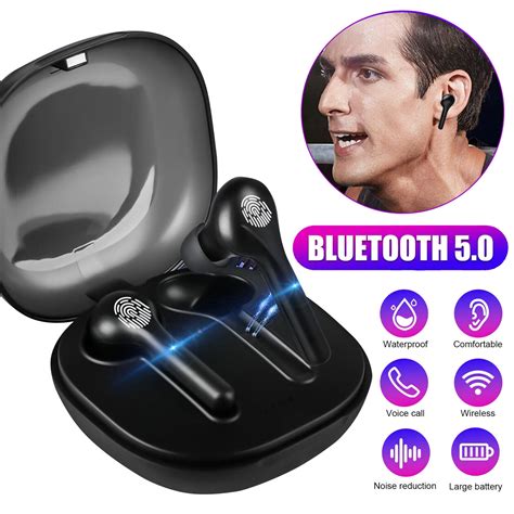 Tws Wireless Bluetooth5 0 Headset Waterproof Auto Pairing Touch Stereo Earbuds