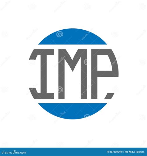 Imp Letter Logo Design On White Background Imp Creative Initials