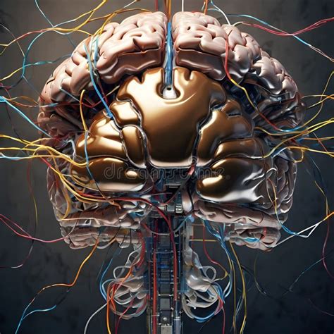 Visual Concept Of Artificial Intelligence Background As Golden Girl