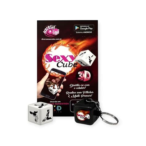 Chaveiro Dadinho Posições Hétero Sexy Cube 3d Com Realidade Aumentada