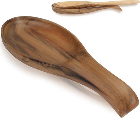 Kityemo Large Acacia Wooden Spoon Rest Cooking Spoon Holder
