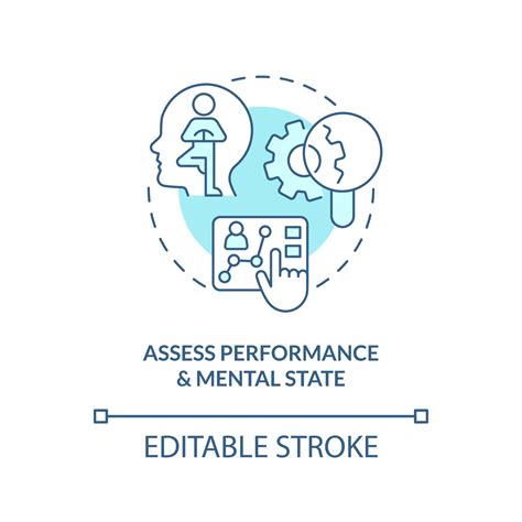 Assess Performance And Mental State Turquoise Concept Icon User Behavior Evaluation Abstract