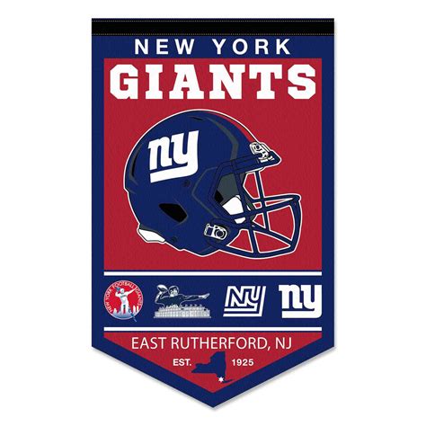 New York Giants History Heritage Logo Banner State Street Products