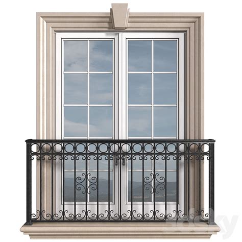 Classical Front Window With A French Balconyclassical Forged Fence